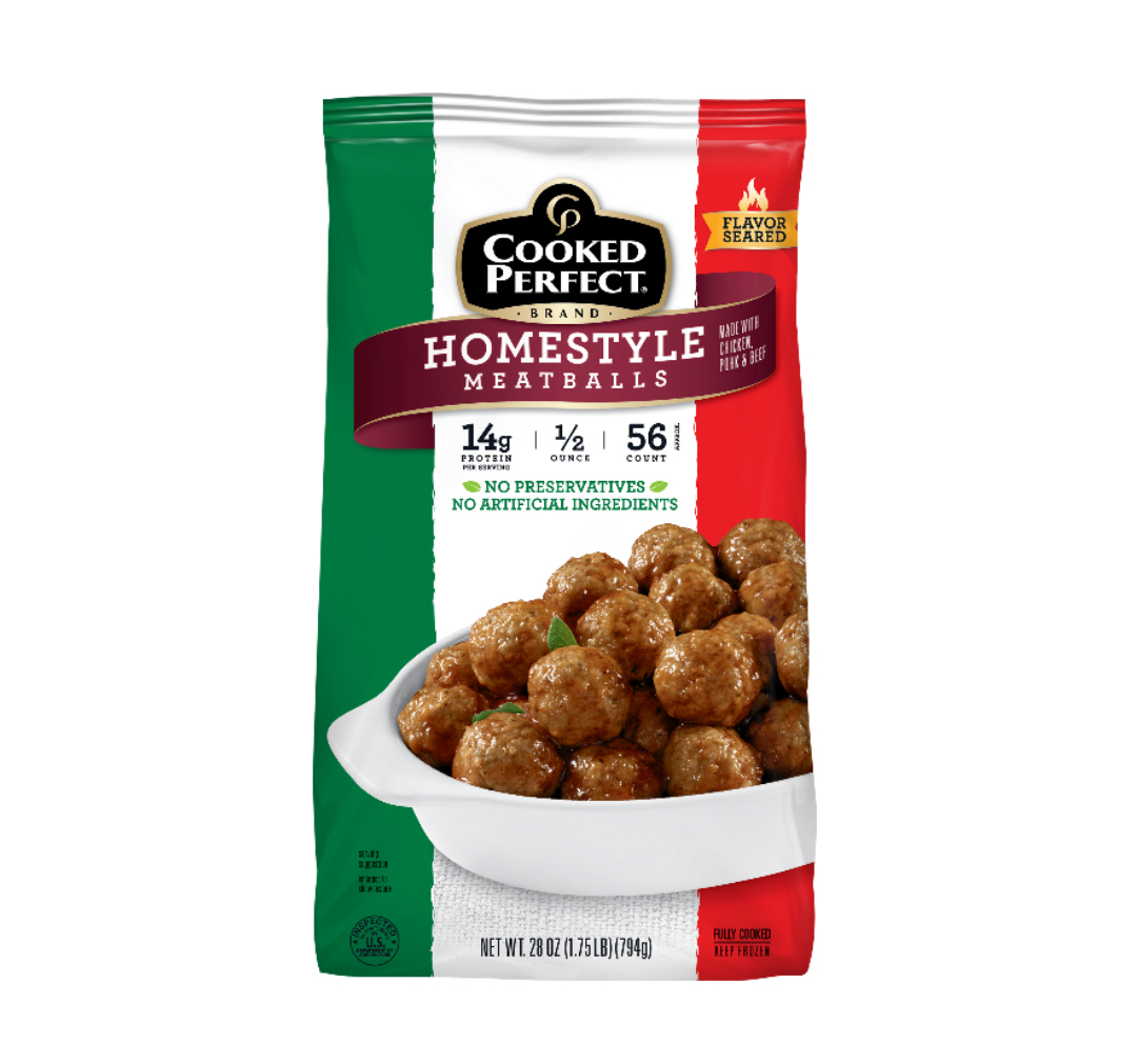 Cooked Perfect® Homestyle Meatballs 0.5oz – 28oz bag - Home Market Foods